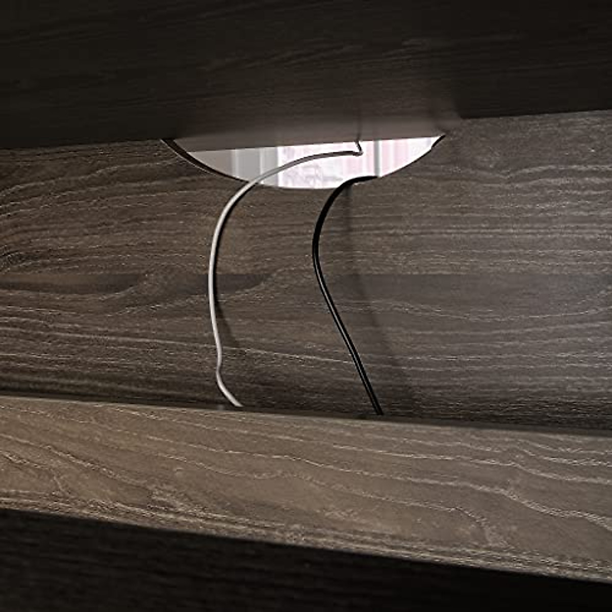 Sauder Hammond Desk, L: 67.56" x W: 29.21" x H: 30.0", Emery Oak Finish