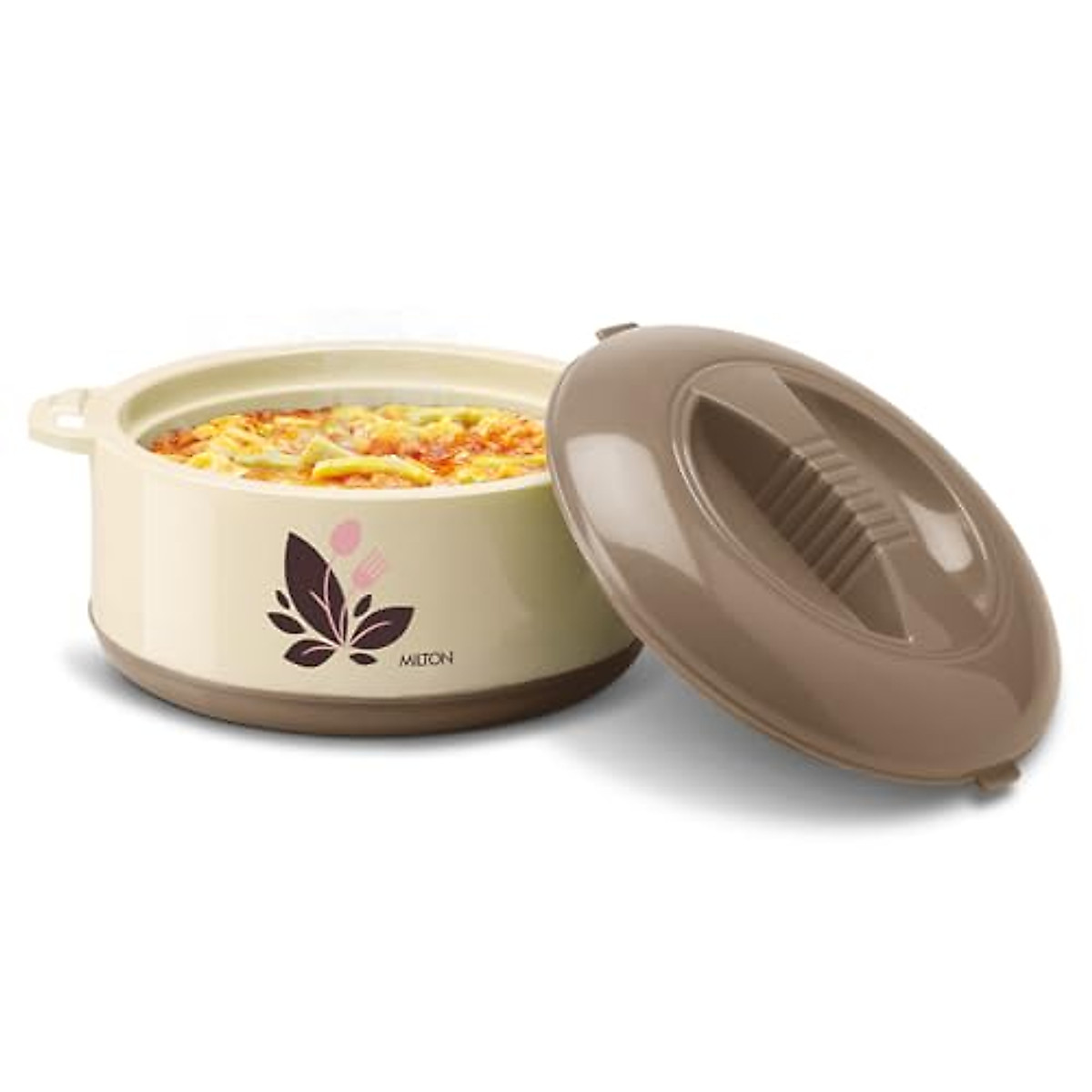 MILTON Orchid 1500 Inner Steel Casserole, 1260 ml, Light Brown | PU Insulated | BPA Free |Odour Proof | Food Grade | Easy to Carry | Easy to Store | Ideal for Chapatti | Roti | Curd Maker