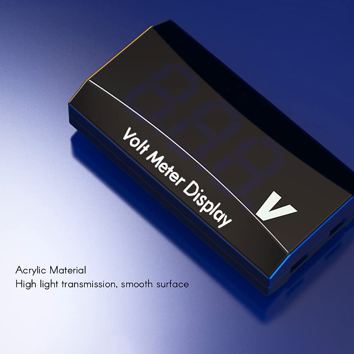 BUZHI Motorcycle Voltmeter,Motorcycle DC 10-150V Digital Voltmeter LED Display Waterproof Voltage Tester Battery Moniter Gauge with Bracket