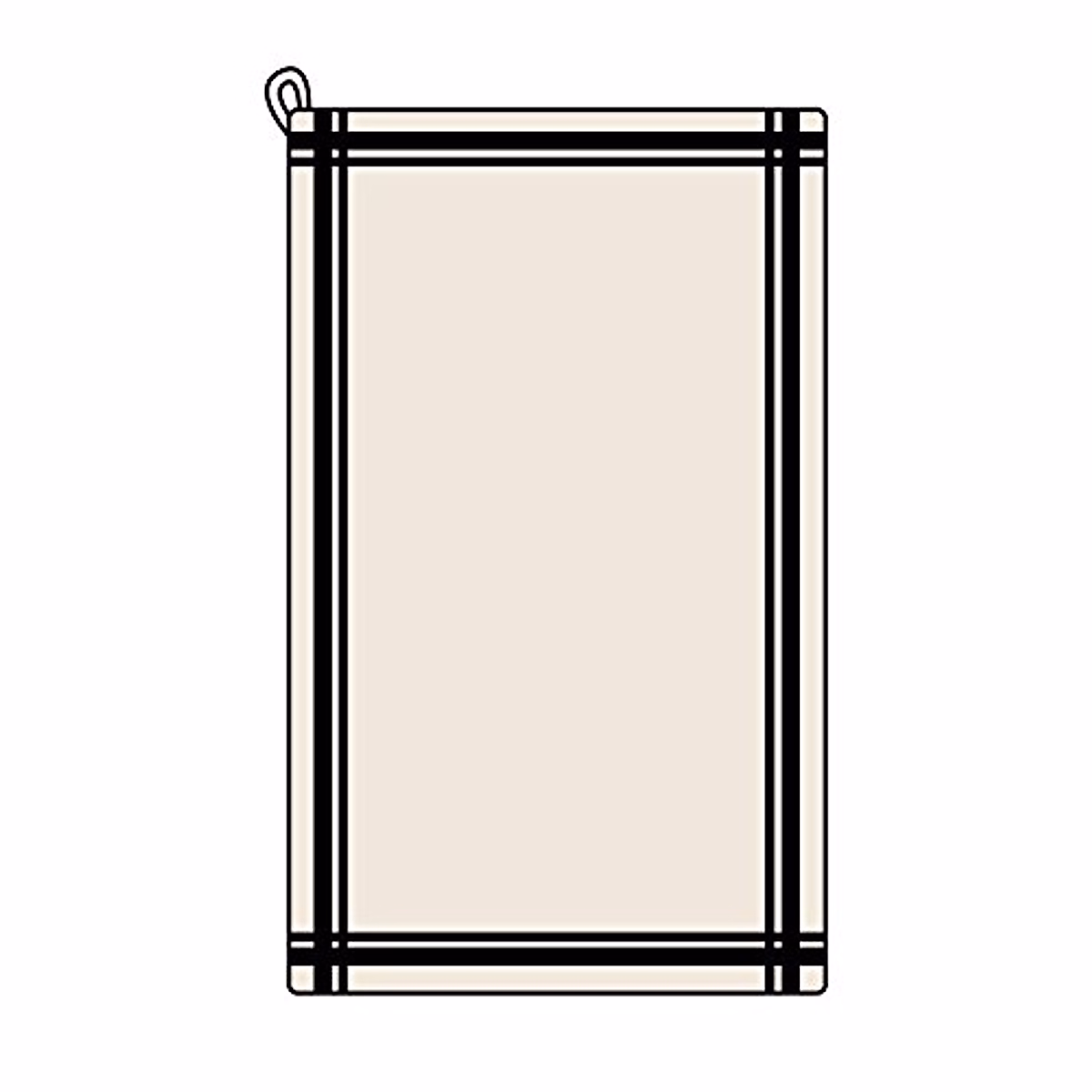 Aunt Martha's 3-Pack Retro Black Striped Dish Towels, 18 by 28-Inch,Black Box Stripe