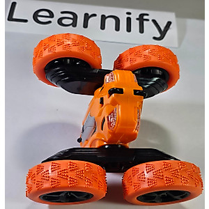 Double Sided 4WD 2.4 Ghz Remote Control RC Stunt Car Orange