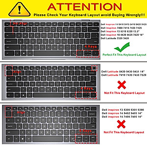 Keyboard Cover for 2023 Dell Inspiron 16 5620 5625 5630 5635 7620 7630 7635 / Inspiron 14 5430 5410 5415 5418 5420 5425 7415 7420 7425 7430 7435 / Dell Inspiron 13 5310 5320 -Ombre Pink