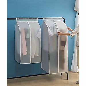 XIAKE Garment Cover Moth-proof Dust Cover Coat Hanging Clothes Storage Bag Premium Thickened Clothing Organizer Moisture-proof Dust-proof Clothes Cover (24"L * 20"W * 35"H)