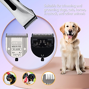 Detachable Adjustable Pet Dog Grooming Clipper 5-in-1 Blade Compatible with WAHL Professional Animal Blade Arco, Bravura, Chromado, Creativa, Figura, and Motion Pet, Dog, and Horse Clippers. 1Pack