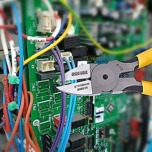 DOWELL Micro Wire Cutter Diagonal Flush Cutters 6 Inch Precision Side Cutters Cutting Pliers Wire Snips Heavy Duty