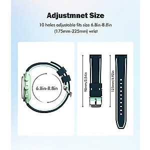 Stanchev Bands for Moonswatch Watch,Soft Silicone Strap Compatible with Omega x Swatch MoonSwatch Speedmaster 20mm Watch,Quick Release Waterproof Replacement Strap for Swatch Omega Men Women (Black)