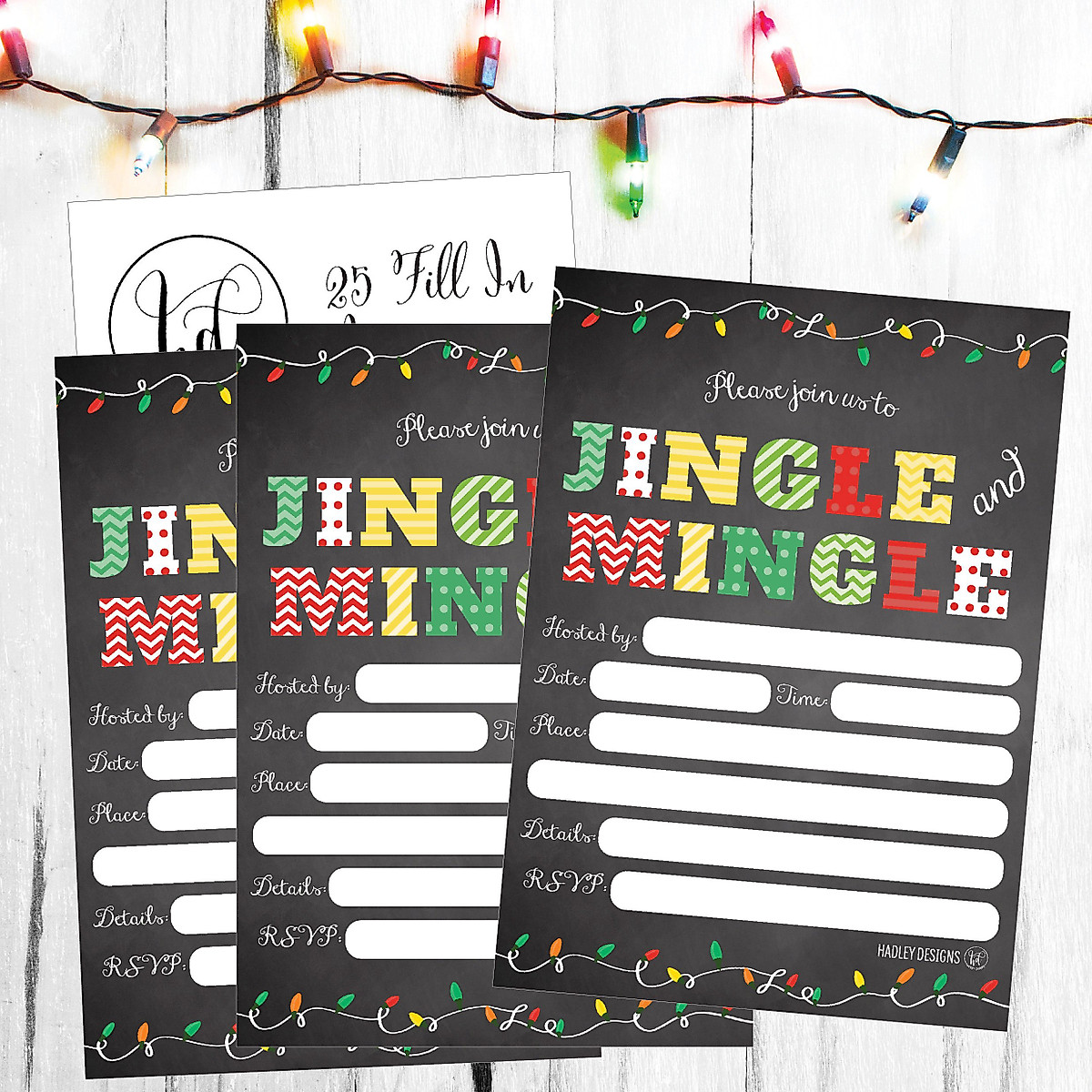 25 Jingle And Mingle Invitations For Christmas Party Invitations - Holiday Party Invitations Christmas Party Invites Adults, Winter Birthday Invitations Christmas Open House Invitations Xmas Party