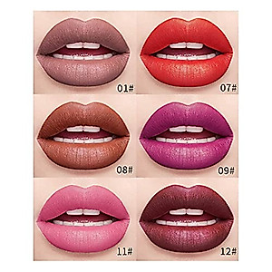 Edanta Matte Lipstick Cream Lipsticks Waterproof Lip Liner Smooth Lips Stick Long Lasting Lips Pencil Double Head Lip Crayon Makeup for Women and Girls Pack of 1 (Nude 01#)