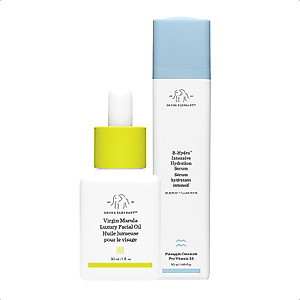 Drunk Elephant Full Sized Moisture Duo - Hydrating and Moisturizing Duo with B-Hydra Intensive Hydration Gel (50 mL / 1.69 Fl Oz) and Virgin Marula Luxury Facial Oil (30 mL / 1 Fl Oz)