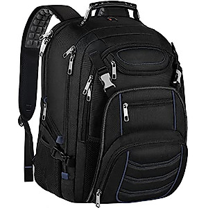 18.4 Inch Laptop Backpack, Extra Large Travel Backpack with USB Charger Port for Men Women, 60L Big Capacity Heavy Duty Computer Bag TSA Friendly RFID Anti Theft Pocket Durable College School Bookbag