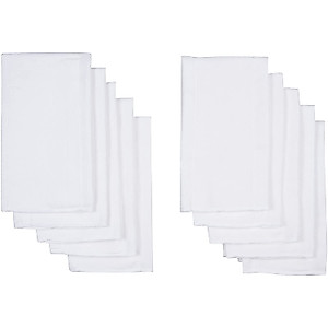 Birdseye Reusable Flat Cloth Diapers 27x27 100% Cotton High Absorbency Birdseye Burp Cloth (6)