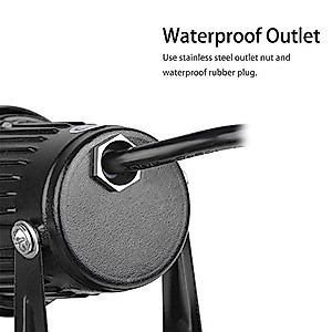 OurLeeme 3*3W LED Lawn Garden Flood Light US Plug Yard Patio Path Spotlight Lamp with Spike Waterproof Green Light AC 85-265V