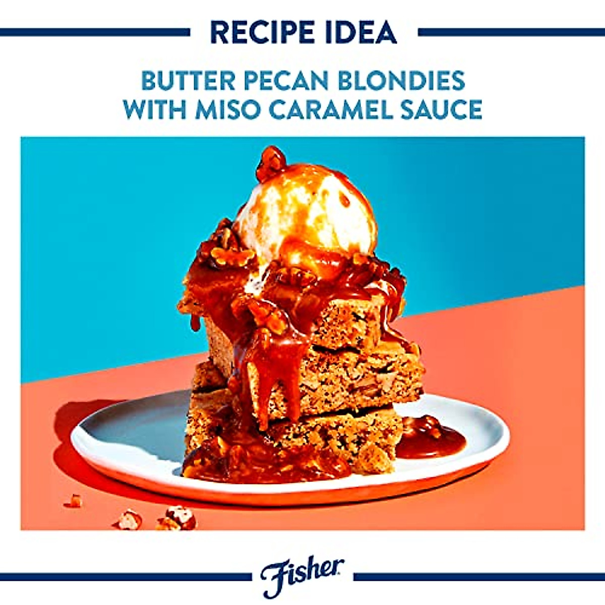 Fisher Chef's Naturals Pecan Halves 24oz (Pack of 1), Unsalted Raw Nuts for Cooking, Baking & Snacking, Vegan Protein, Keto Snack, Gluten Free