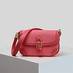 Chloe soo Shoulder Bag for Women Leather Pink Tote Bag Fashion Clutch Retro Classic Purse Buckle Closure 27P