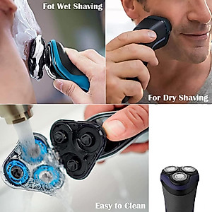 Suleto SH50/52 Replacement Heads Compatible with Noreclo Series 5000 Electric Shaver, Sh50 Replacement Head Part for Series 5000 S5xxx, ATXX, PTXX PT8xx, PT7xx, Sh50 Shaving Blades-6Pcs W/Brush