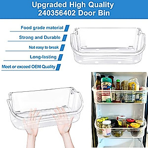[2 PACK] UPGRADED 240356402 Refrigerator Door Bin Replacement,Compatible with Frigidaire Refrigerator Door Shelf Parts FFSS2615TS0 LFSS2612TF0 LFSS2612TE0 AP2549958 FGHS2631PF4A Door Shelf Shelves