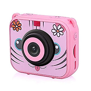 LKYBOA Children's Digital Camera - Toys for Girls Pussan Kids Camera HD Digital Camera for Kids Video Recorder Small Cameras Silicone Soft Cover