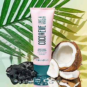 Coco & Eve Like A Virgin Deep Clean Scalp Scrub. Pre Shampoo Scalp Treatment for Dry, Dandruff Prone Skin. Helps Hair Growth. (150ml)
