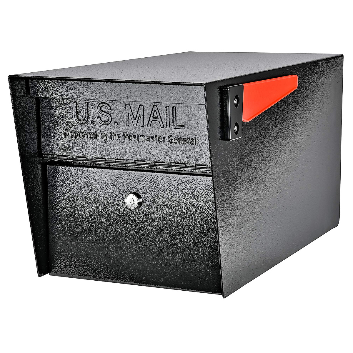 Mail Boss 7506 Mail Manager Security Mailbox and 7121 Mounting Post, Black