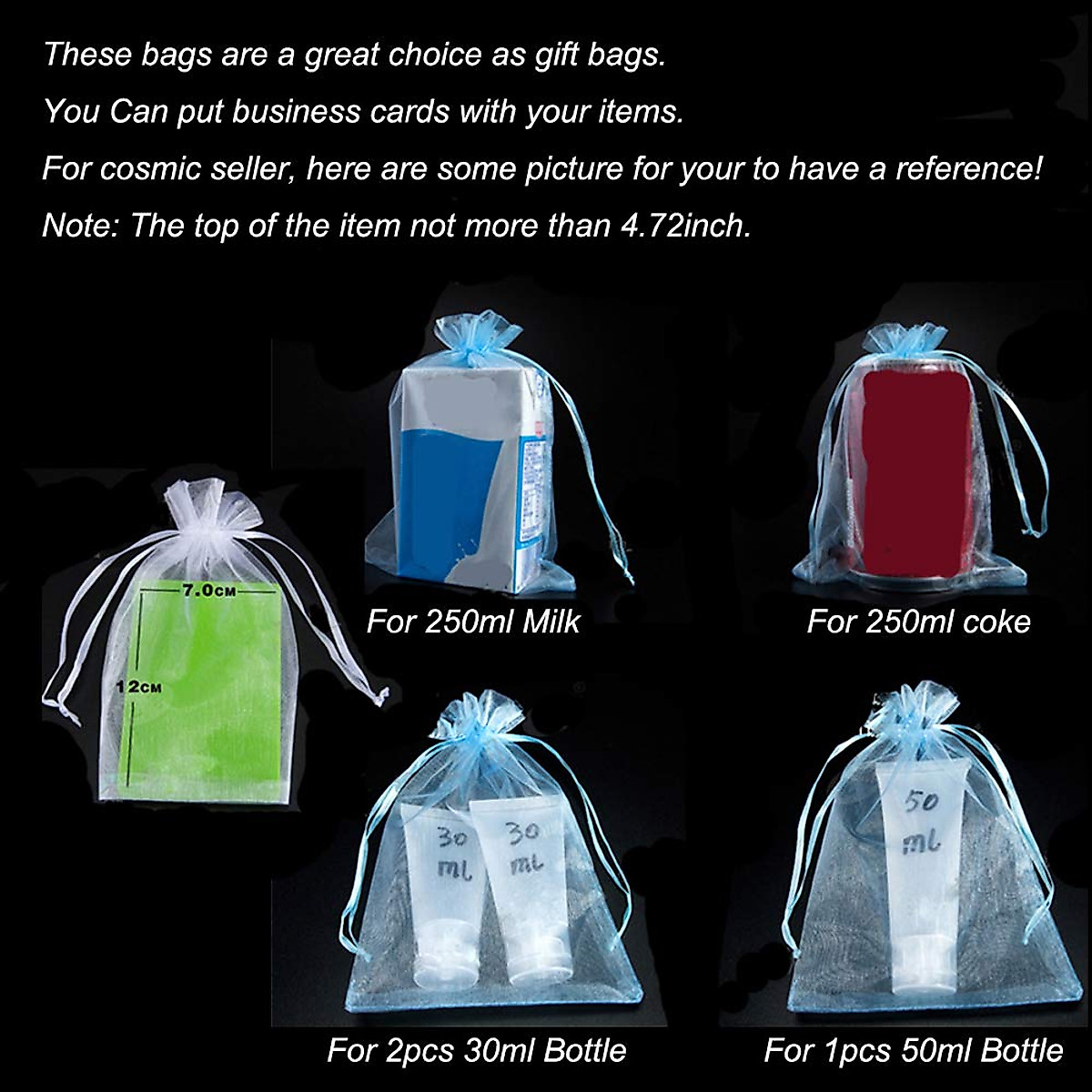 LPHUMEX 100PCS 5x7 inches Drawstring Organza Bags, Gift Favor Bags, Hot Pink Jewelry Pouches, for Wedding Party Christmas