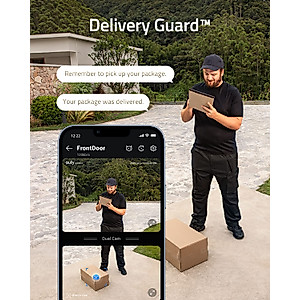 eufy Security Video Doorbell Dual Camera (Battery-Powered) with HomeBase, Wireless Doorbell Camera, Dual Motion and Package Detection, 2K HD, No Monthly Fee, 16GB Local Storage (Renewed)