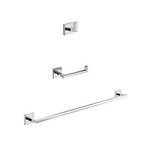 Gedy ELBA1100 Elba Modern Bathroom Accessories Set, Chrome