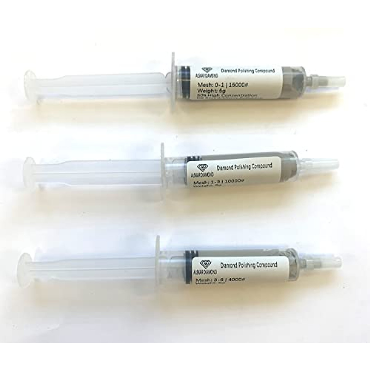 Alskar Diamond Kit of 3 Oil Soluble Diamond Polishing Compound Polishing Paste 14000 5000 3000 Grit 5 Grams with 50% Concentration of Diamond Powder