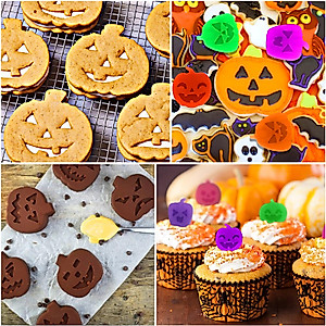 Halloween Pumpkin Candy Gummy Molds Silicone, 60 Cavity Non-Stick Pumpkin Silicone Molds for DIY Gummies, Candy, Chocolate, Jelly, Ice Cube, Dog Treats, Halloween Decor