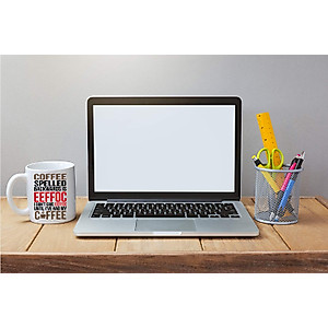 AW Fashions Eeffoc Is Coffee Spelled Backwards, As I Dont Give Eeffoc Until I Had My Coffee 11oz Funny Coffee Mug - Sarcastic Mugs For Women, Boss, Friend, Employee, or Spouse