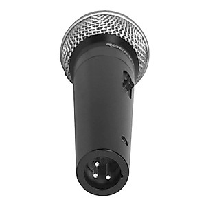 Rockville RMC-3PK 3 Pack Metal Wired Vocal/Instrument/DJ Microphones+Metal Case, Black