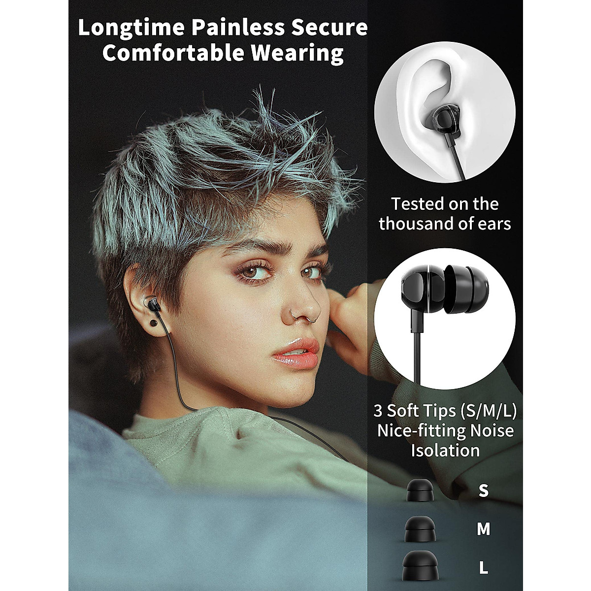 TITACUTE USB C Headphone for Samsung S22 S21 S20 FE