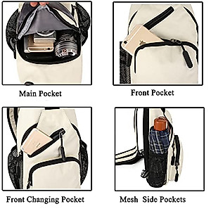 Gkaikpe Crossbody Sling Backpacks Bag for Women&Men Hiking Daypack with Earphone Hole, Crossbody Shoulders Sling Bag for Shipping Camping Travel Sports,Red