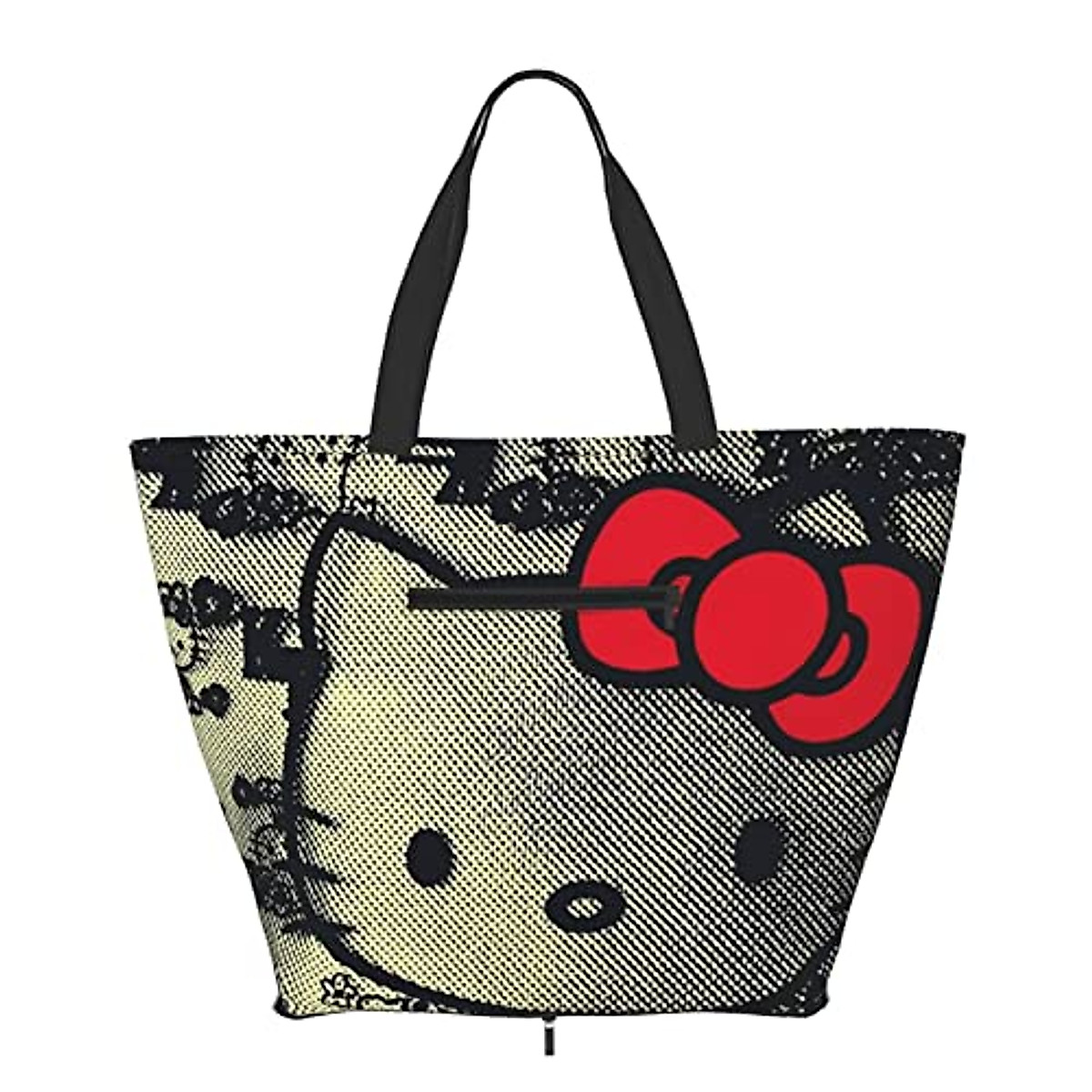 Cute Shoulder Bags For Women, Fashion Crossbody Messenger Bag Work Shoulder Bag High Capacity Retro Classic Cartoon Tote Handbag Pink Cat Black13
