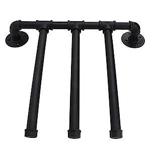 Camidy Industrial Style Iron Pipe Swing Out Towel Rack, Wall Mounted 3 Arm Rotation Towel Bar Rack Vintage Iron Pipe Towel Holder Storage Organizer
