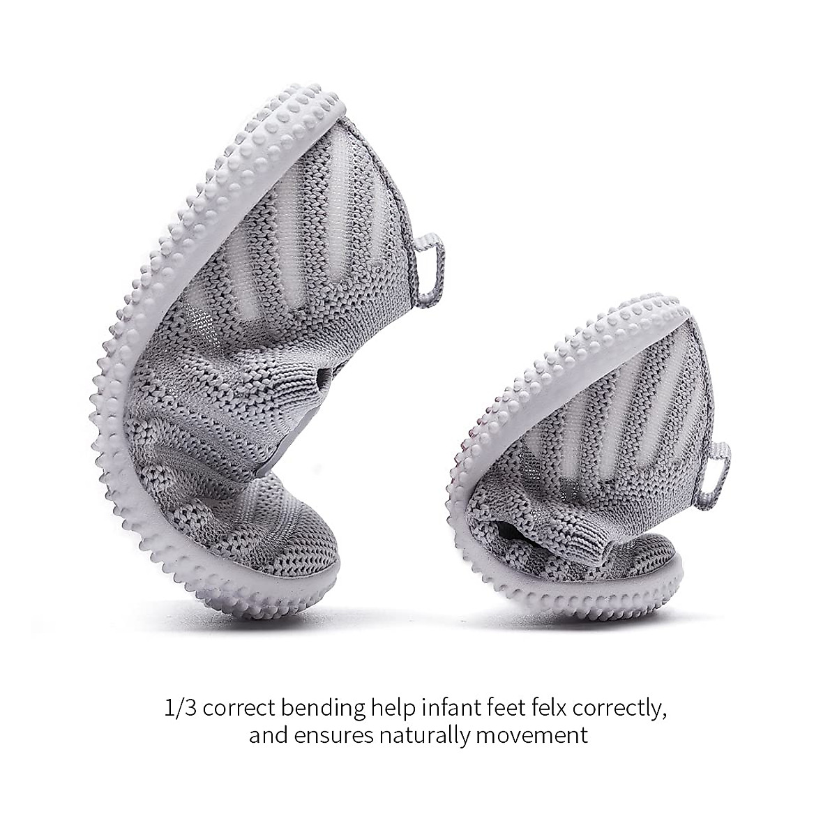 Baby Shoes Boy Girl Infant Sneakers Non-Slip First Walkers 6 9 12 18 24 Months Grey Size 6-12 Months Infant