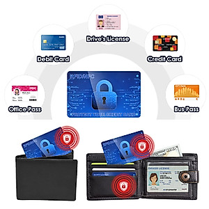 TIESOME RFID Blocking Cards, 6 Pieces Credit Card Passport Protector NFC Bank Blocker Protection for Entire Wallet Shield Men Women