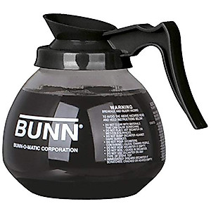 BUNN Coffee Pot Decanter/Carafe, 2 Black Regular and 1 Orange Decaf, 12 Cup Capacity, Set of 3, Original Version