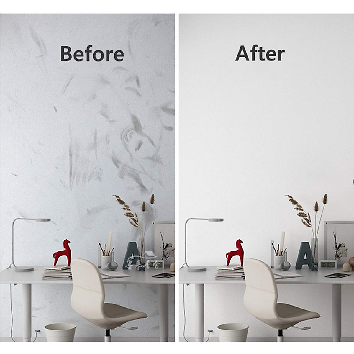 White Self Adhesive Wallpaper Peel and Stick Film White Wallpaper Stick Paper Wall Pattern for Living Room Bedroom Table and Door Reform Thick Waterproof PVC DIY Decorative 15.8" x118"