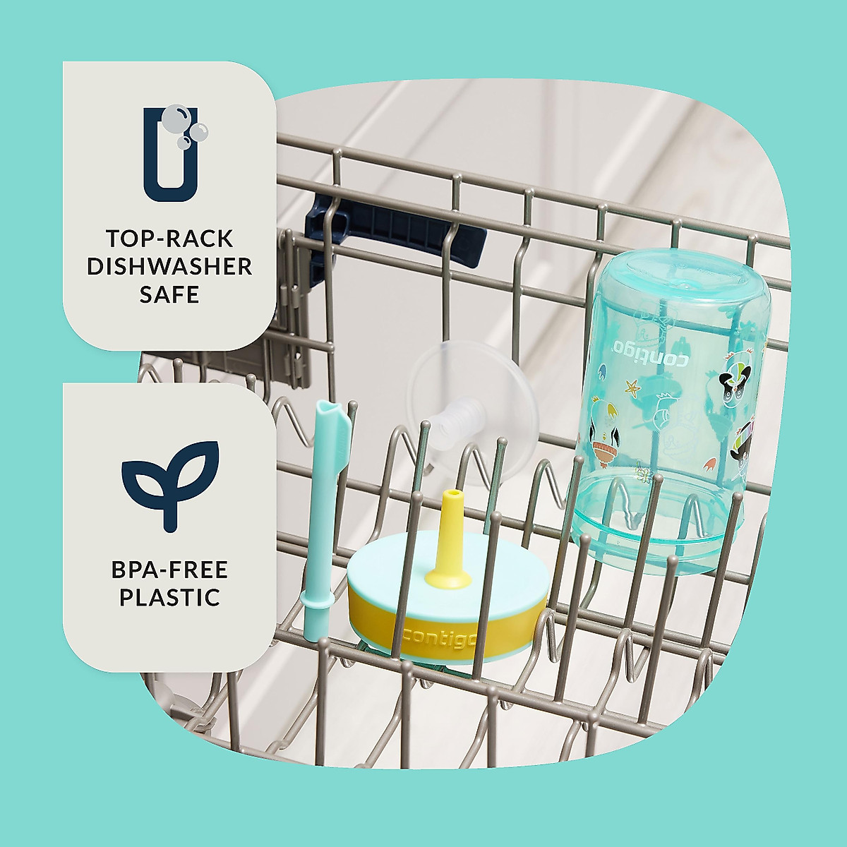 Contigo Leighton Kids Plastic Water Bottle