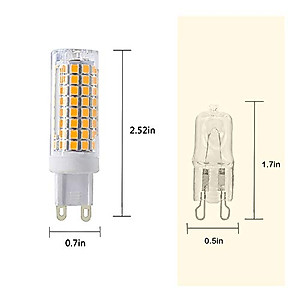 G9 LED Bulb 10W Dimmable LED Corn Light Bulbs(6 Pack)- G9 Light Bulbs 100W G9 Halogen Bulbs Equivalent 3000K Warm White Ceramic G9 LED Bulbs for Home Lighting, Ceiling Fan, AC120V