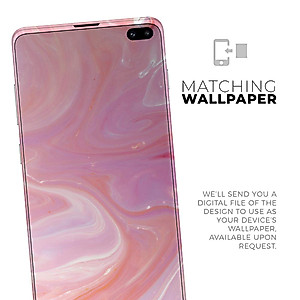 DesignSkinz Marbleized Pink Paradise V2 Protective Vinyl Decal Wrap Skin Cover Compatible with The Samsung Galaxy S20 (Screen Trim & Back Glass Skin)