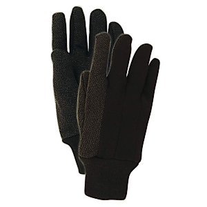 MAGID T92CP MultiMaster PVC Dotted Jersey Gloves, Brown, 12 Pack, Large