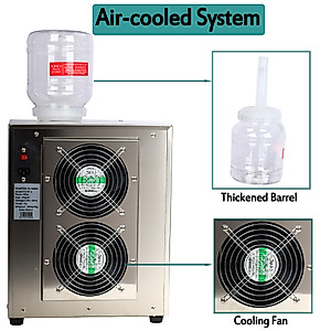 TECHTONGDA Commercial Automatically Ice Shaving Machine, 374lbs/Day Snowflake Ice Machine, Air Cooling Electric Ice Crush Machine, Adjustable Speed Snow Cone Maker for Home, Restaurant, Milktea Shops