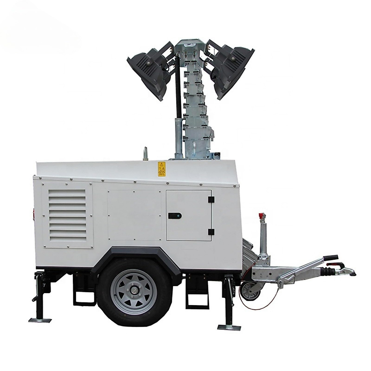 Silent Mobile Light Tower Diesel Engine with 360° Rotating High Mast