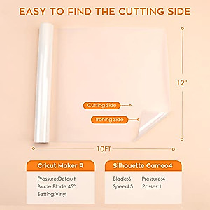 HTVRONT Sublimation Vinyl for Light-Colored Shirts - 12" X 10FT Matte Clear HTV Vinyl for Sublimaion - Wash Durable Clear Dye Sub HTV for Cotton Fabric