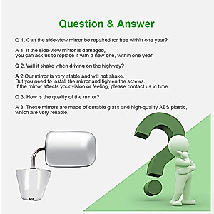 SCITOO Towing Mirrors Fit for Chevy/for GMC Truck Driver Side and Passenger Side Set Plastic Manual Folding Mirrors (Pair)