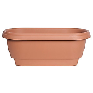Bloem Deck Balcony Rail Planter: 24" - Terra Cotta