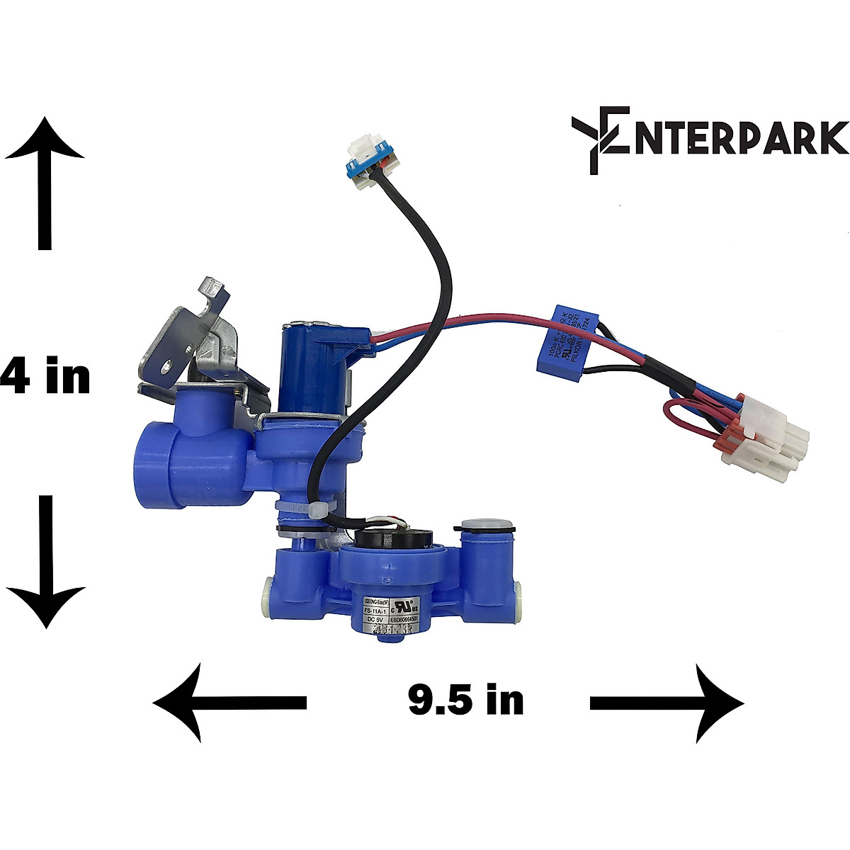 Enterpark AJU72992601 Refrigerator Water Inlet Valve Replacement Part for LG Refrigerator, Replaces AP4671476 PS3533117 5220JB2009A 5221JA2011J