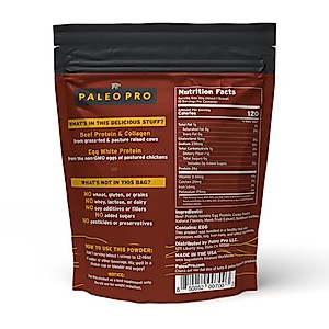 PaleoPro Protein Powder Grass-Fed, Pastured, Cage-Free Protein | Gluten Free, Dairy Free. No Sugar, Soy, Grains or Net Carbs | Paleo & Keto Friendly - 15 Servings (16 oz, Ancient Cacao)