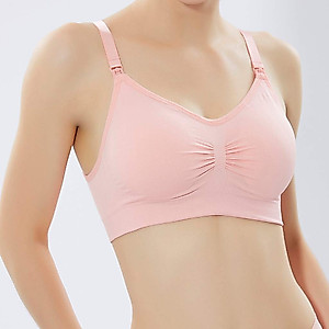 Women Bra,JFLYOU Sale Ladies Sports Underwear Shock-proof Yoga Gathering Worker's Bra Top(Pink,X-Large)